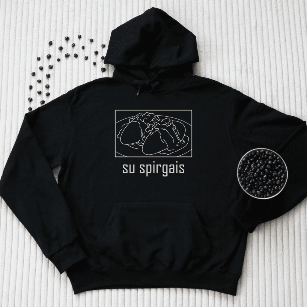 Cepelinai su spirgais – džemperis | Drāpanas